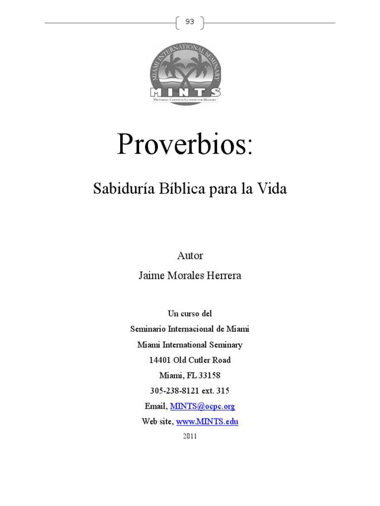 Proverbios | PDF | Libro de proverbios | Tetragrammaton
