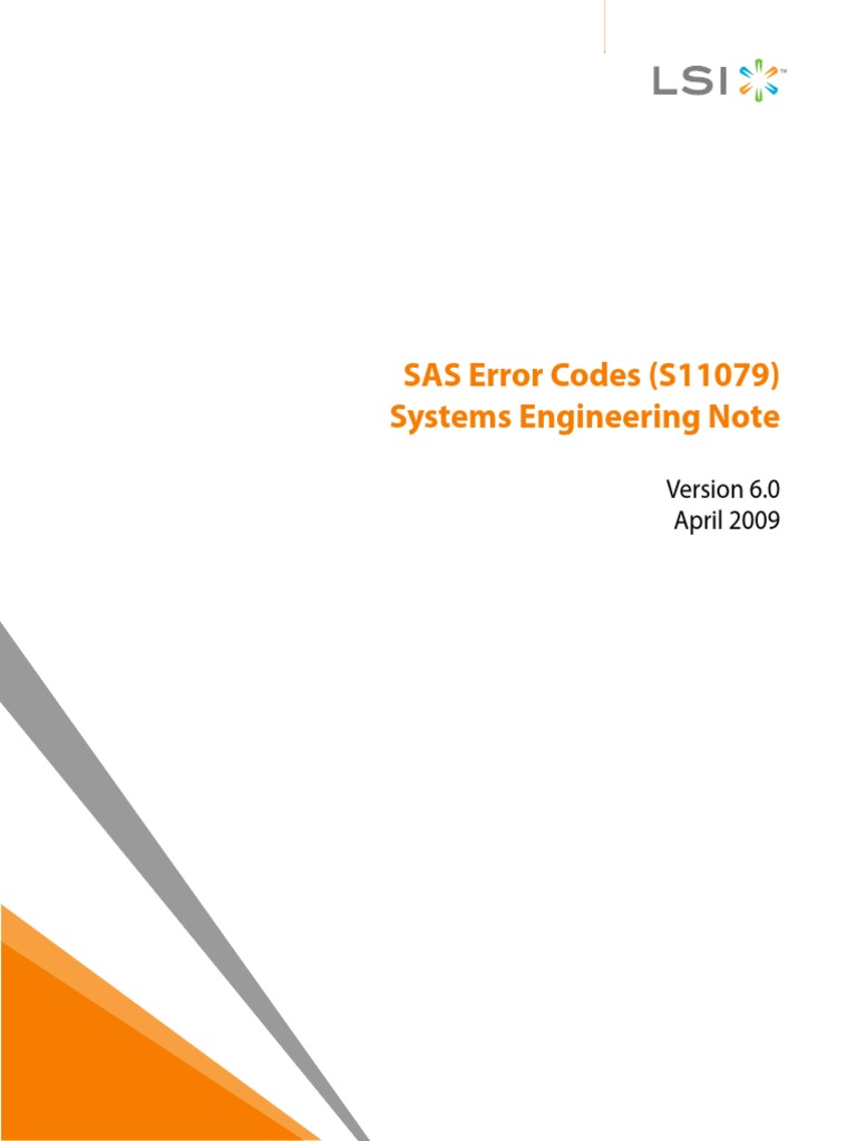 LSI SAS Error Codes | PDF | Transmission Control Protocol ...