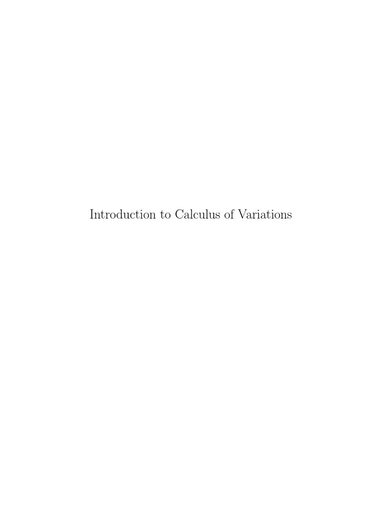 7-Calculus of Variations | PDF | Calculus Of Variations | Optimal Control