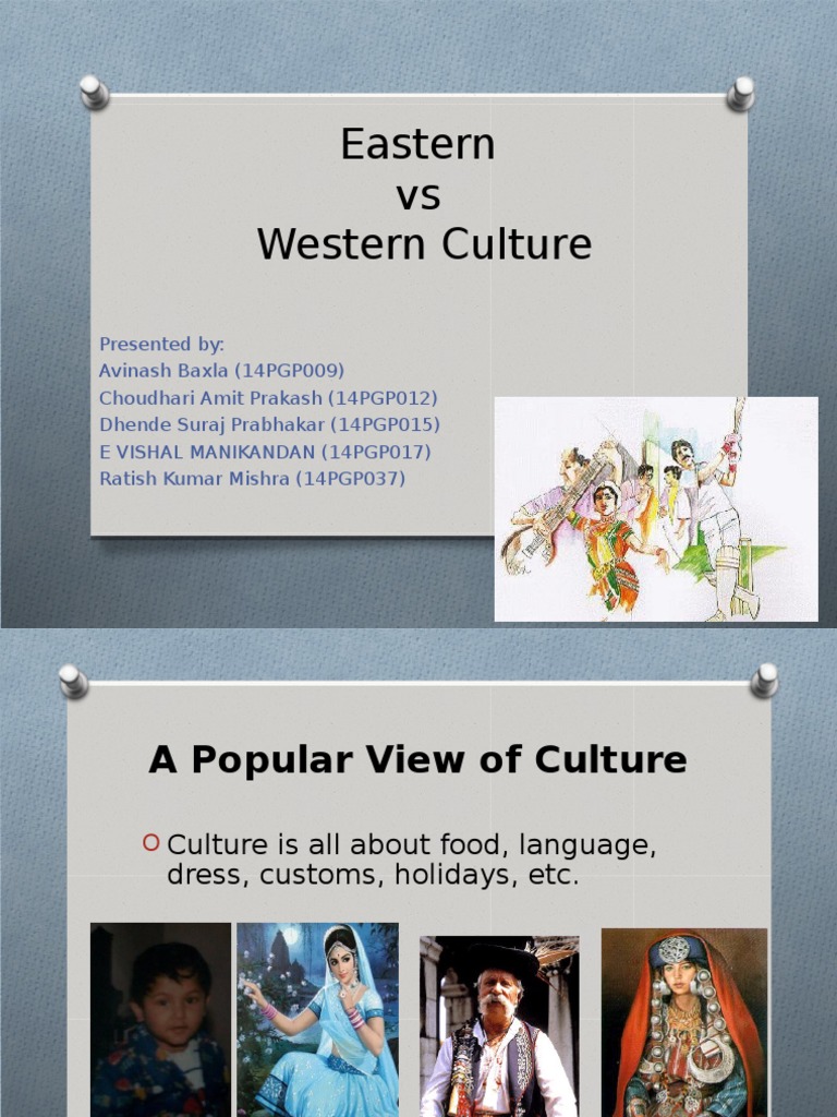 Eastern Vs Western Culture | PDF | Hierarchy | Individualism