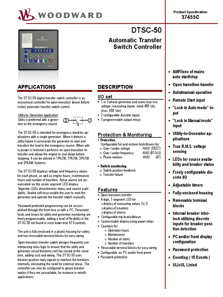 DTSC-50 1 | PDF | Switch | Mains Electricity