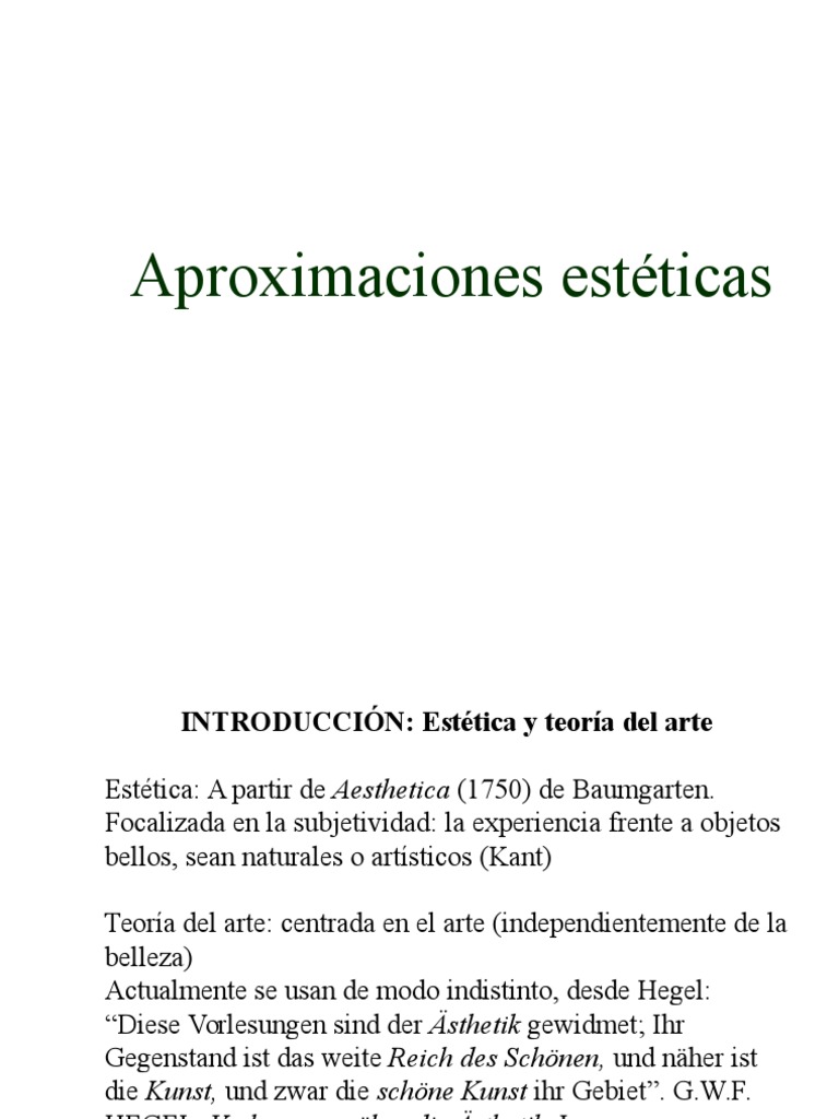 INTRODUCCIÓN: Estética y Teoría Del Arte | PDF | Imitación | Arte fino