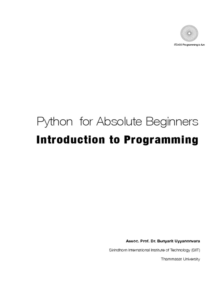 Python For Absolute Beginners | Download Free PDF | Variable (Computer ...