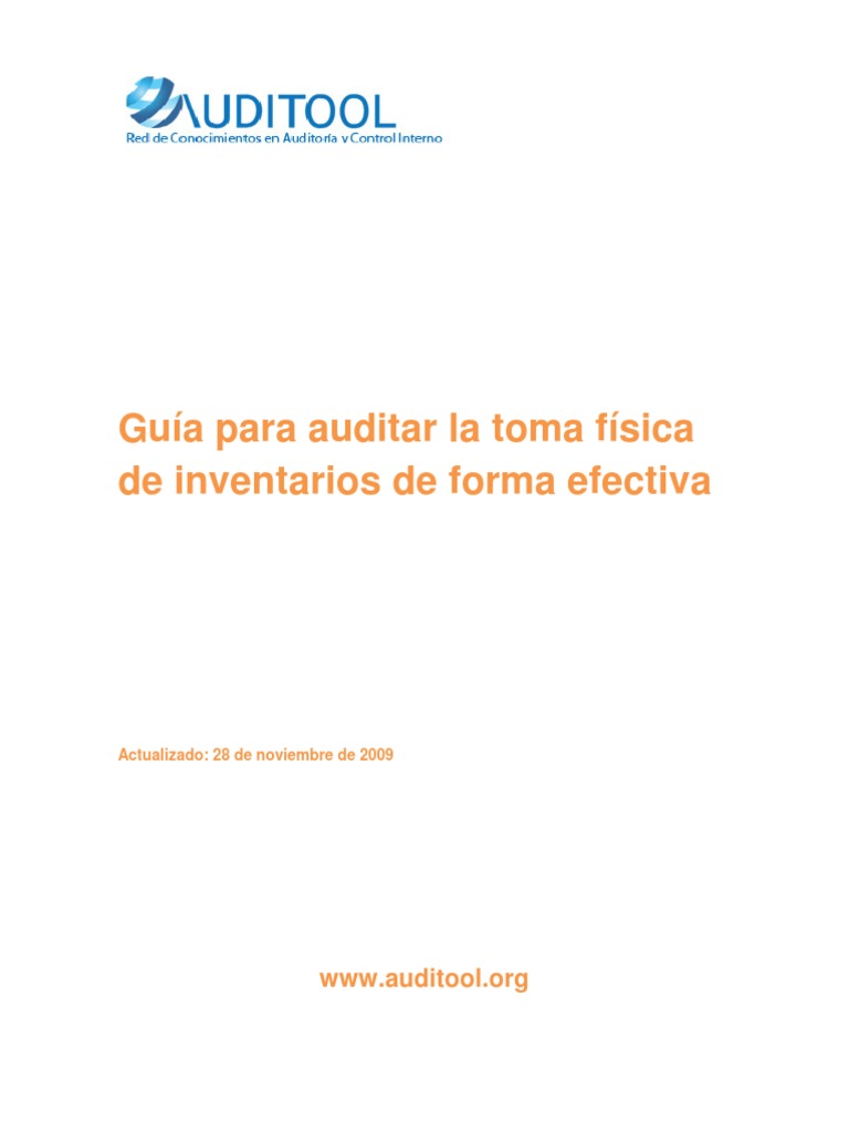 Auditool Guia para Auditar La Toma Fisica de Inventarios de Forma ...