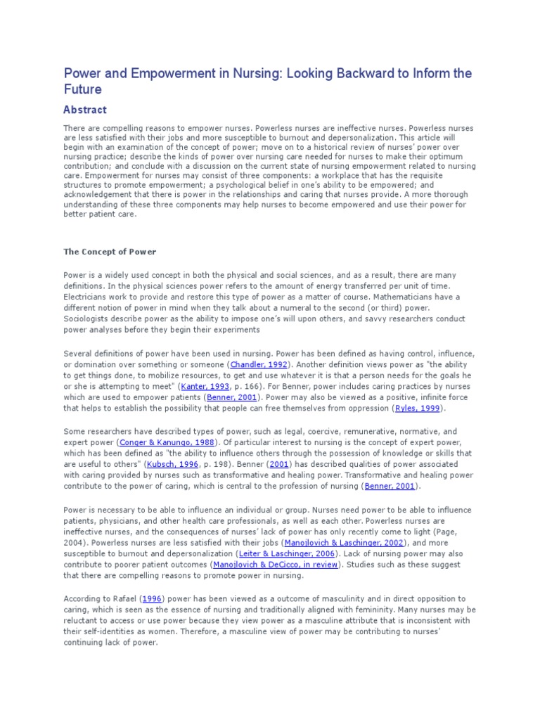 Nursing Empowerment | Empowerment | Empathy