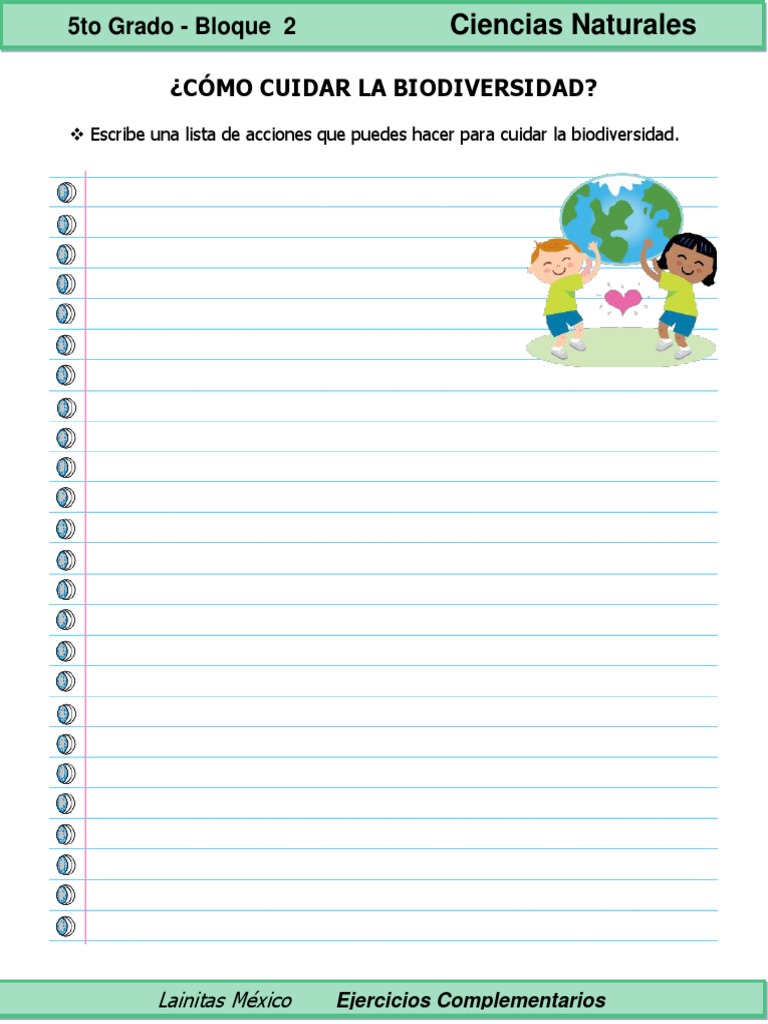 5to Grado Ciencias Cómo Cuidar La Biodiversidad Pdf