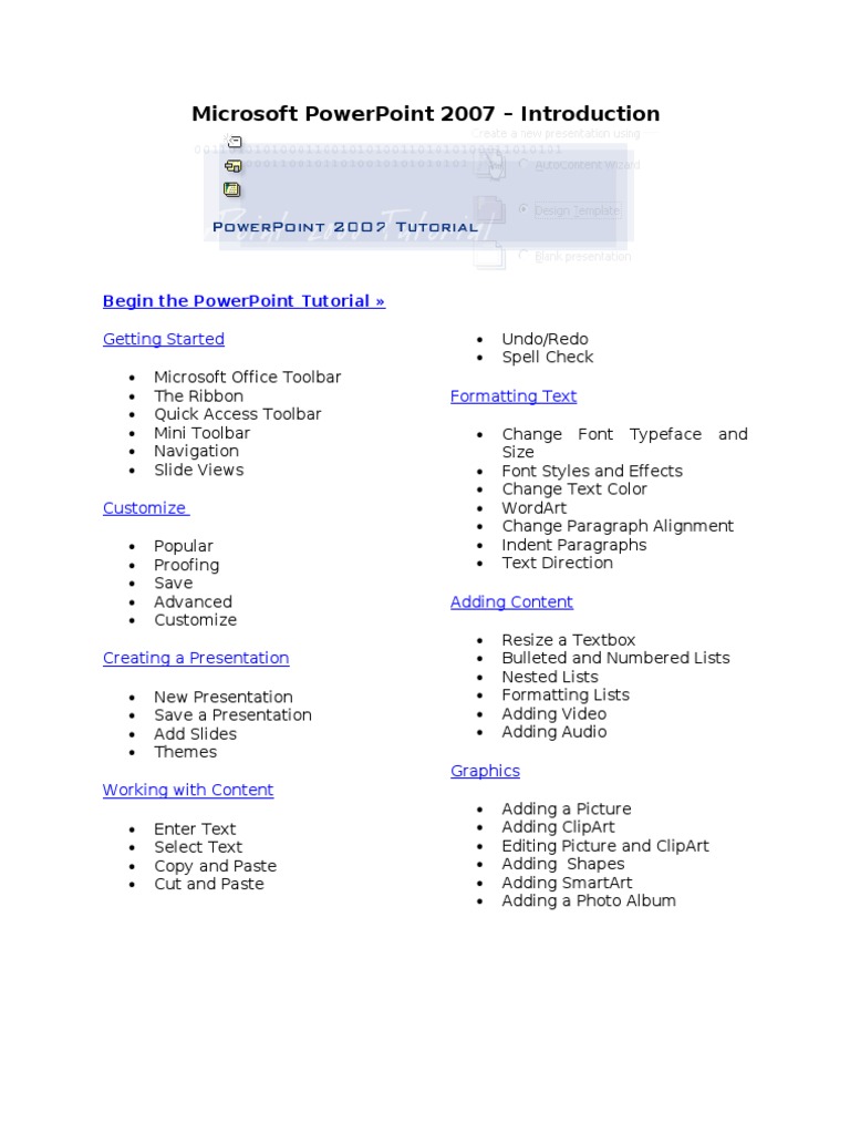 Microsoft Power Point 2007-Introduction | PDF | Typefaces | Microsoft Office