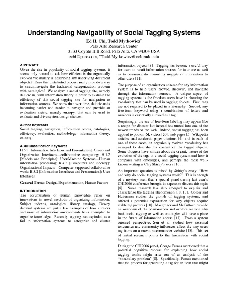Understanding Social Tagging Systems | PDF