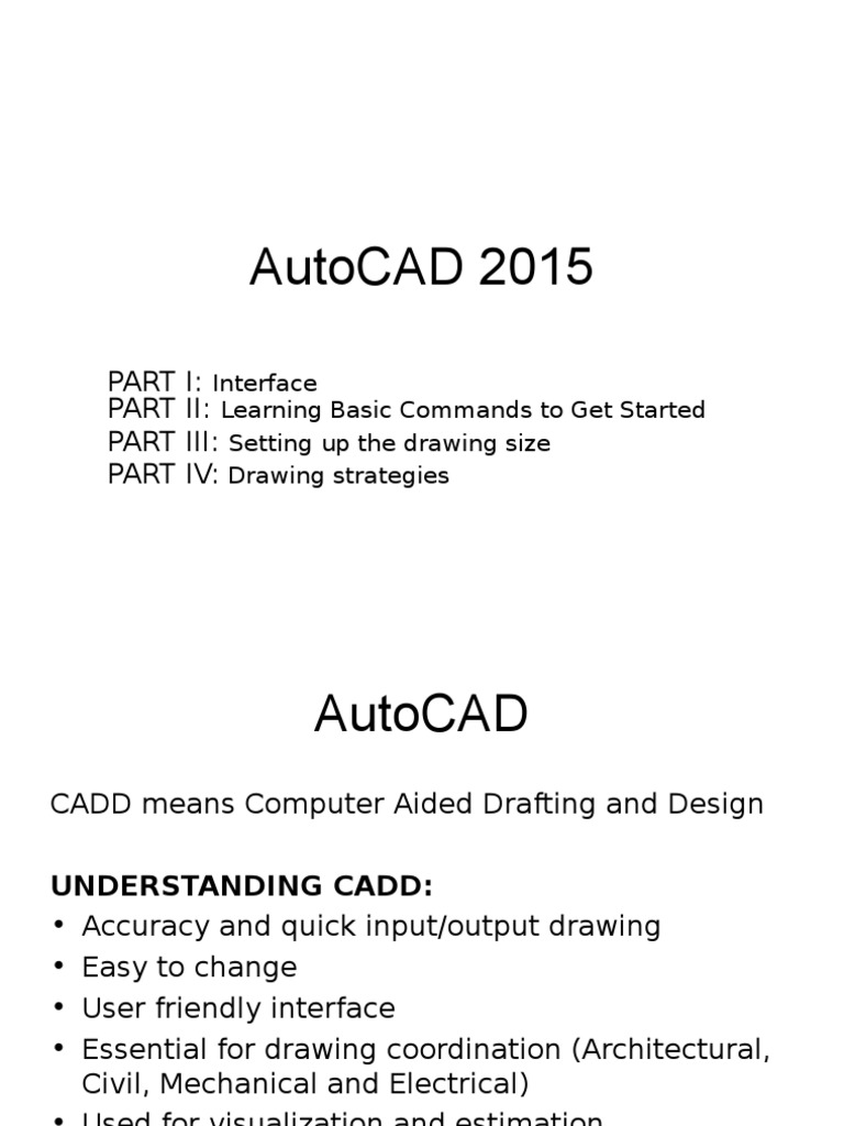 AutoCAD 2015 | PDF | Auto Cad | Command Line Interface