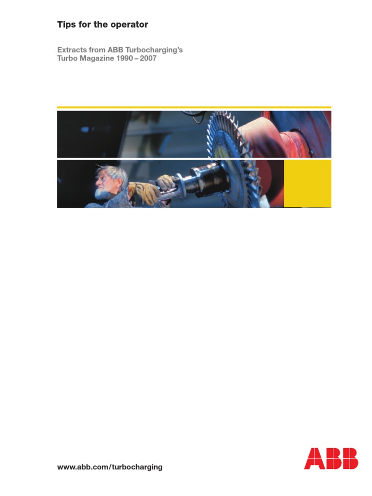 ABB Turbocharger Tips for the Operator | Turbocharger | Turbine