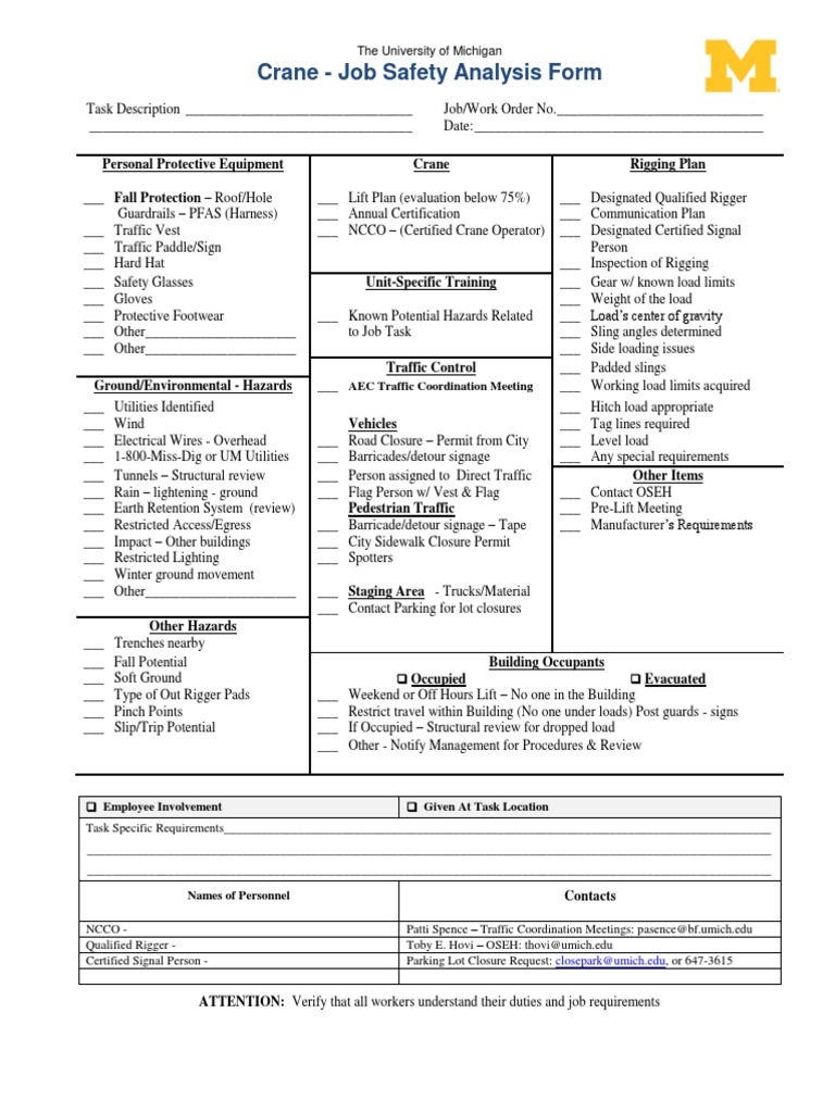 Crane JSA | PDF | Crane (Machine) | Elevator
