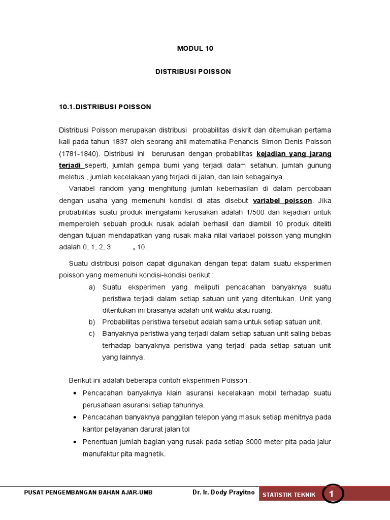 Distribusi Poisson | PDF