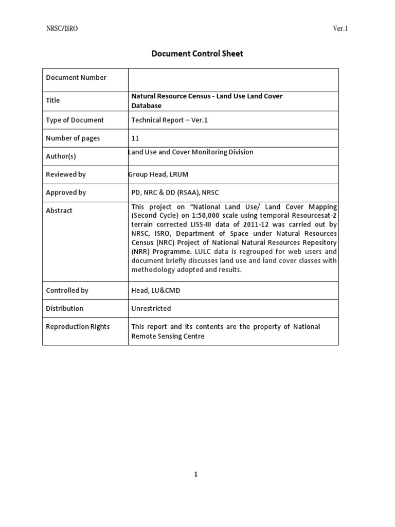 NRSC 2 Lulc PDF | PDF | Forests | River