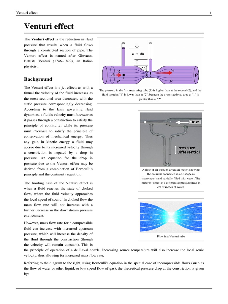 Venturi Effect | Dynamics (Mechanics) | Hydraulic Engineering