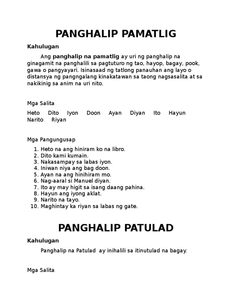 Panghalip Na Pamatlig Halimbawa Pangungusap - vrogue.co Panghalip Na Pamatlig Halimbawa Pangungusap - vrogue.co
