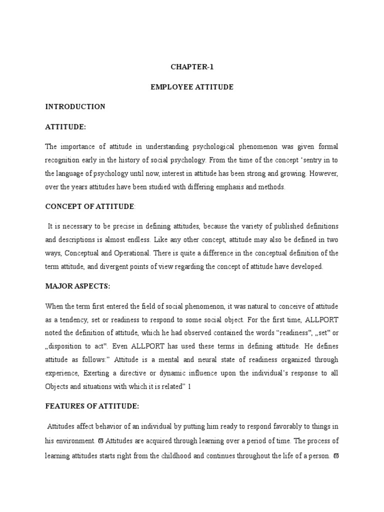 Employee Attitude | Attitude (Psychology) | Job Satisfaction