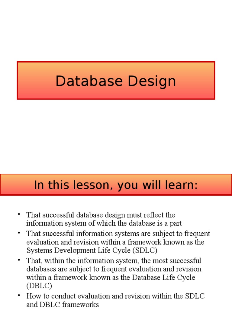 Database Lifecycle | PDF | Data Model | Databases
