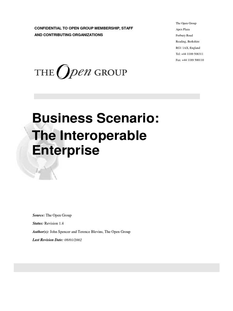 Togaf Open Group Business Scenario | PDF | Business Process | Computer ...