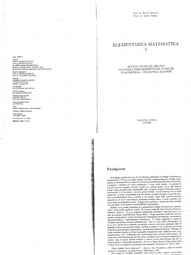 Elementarna Matematika 1 | PDF
