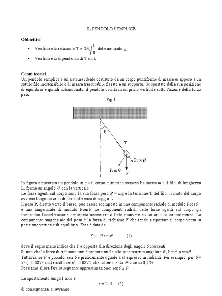Pendolo Semplice | PDF