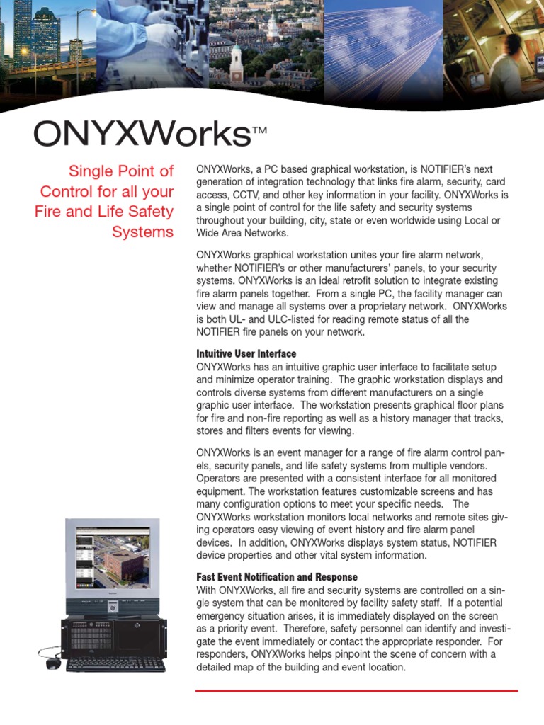 ONYXWorks SellSheet PDF | PDF | Security Alarm | Workstation