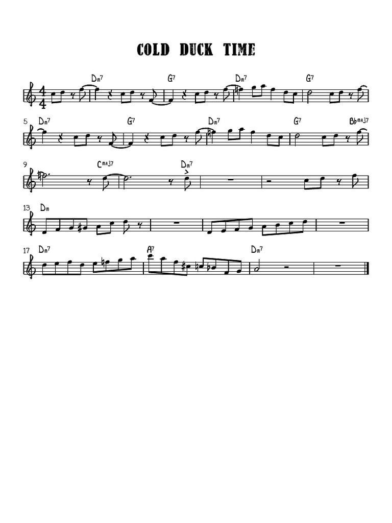 Cold Duck Time Eb | PDF