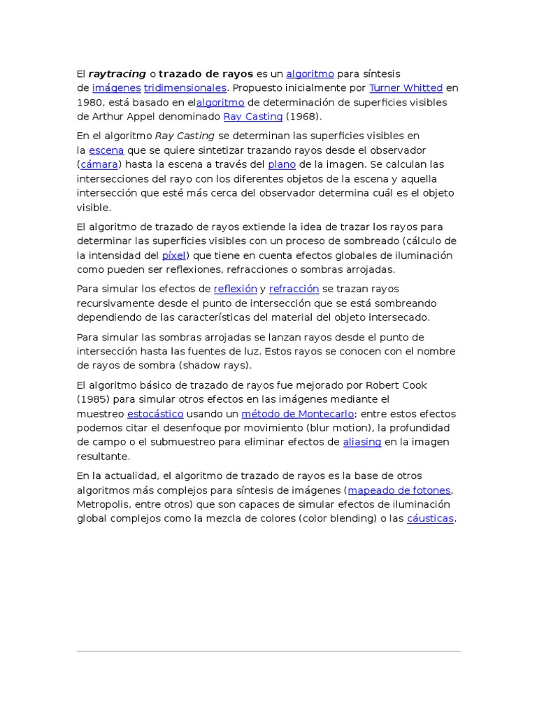 Ray Tracing | PDF | Imagen | Radiación electromagnética