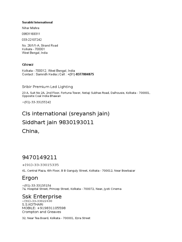 Cls International (Sreyansh Jain) Siddhart Jain 9830193011 China | PDF