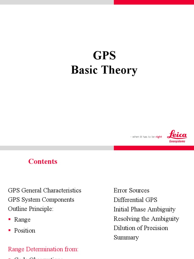 Leica - Introduction To GPS | PDF | Global Positioning System | Surveying