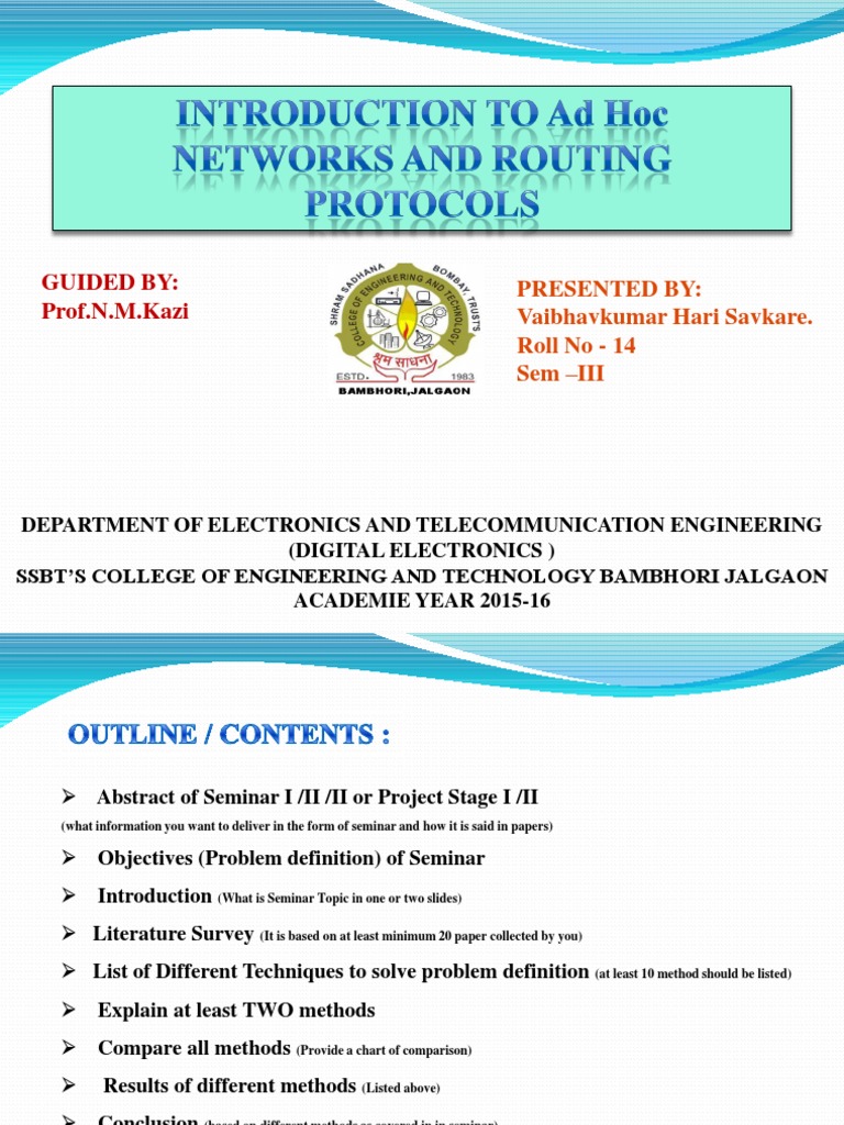 Format Seminar 123 | PDF | Wireless Ad Hoc Network | Communications ...