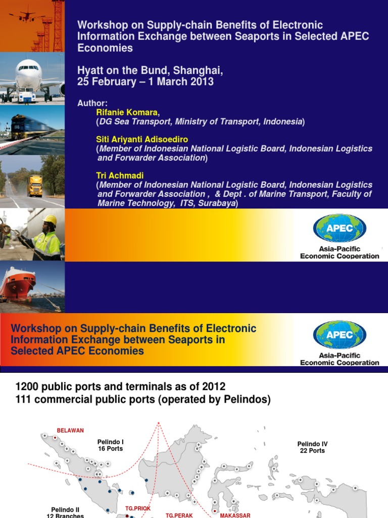 APEC Workshop Presentation - Indonesia PDF | PDF | Port | Supply Chain