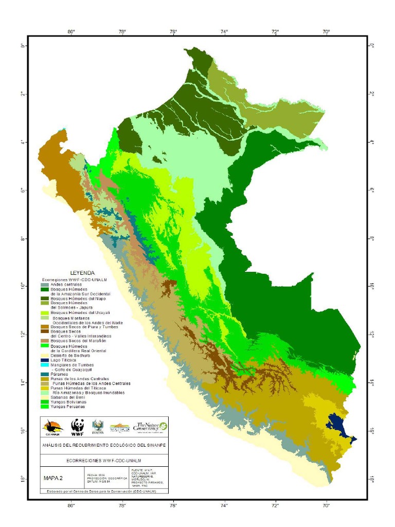 Mapa de Ecorregiones del Perú | PDF | Andes | Perú