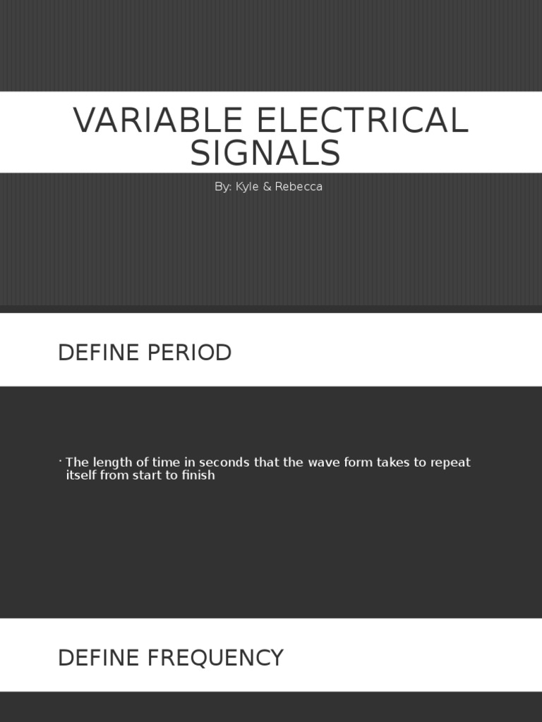 Understanding Variable Electrical Signals | PDF