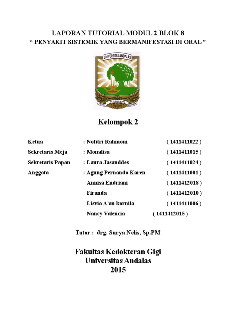 Laporan Tutorial Blok 8 Modul 2 | PDF