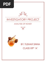 Honey Chemistry Investigatory Project | PDF | Honey | Chemistry