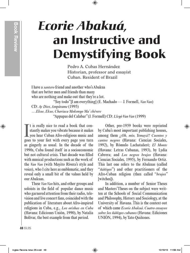 Ecorie Abakuá, An Instructive and Demystifying Book | Download Free PDF ...