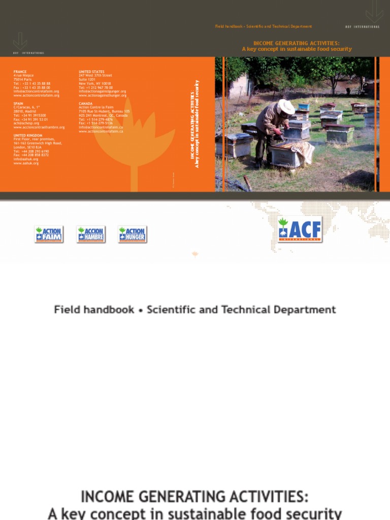 Income Generating Activities Handbook | PDF | Food Security ...