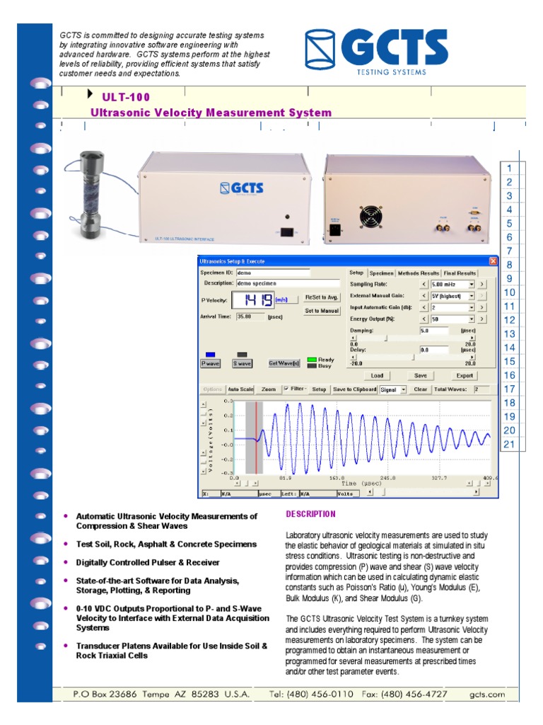 Ultrasonic Velocity Test System 65 | PDF | Ultrasound | Filter (Signal ...