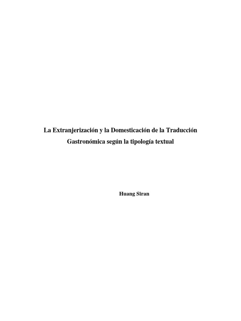 Huang Siran - Extranjerización - y - Domesticación - de - La ...
