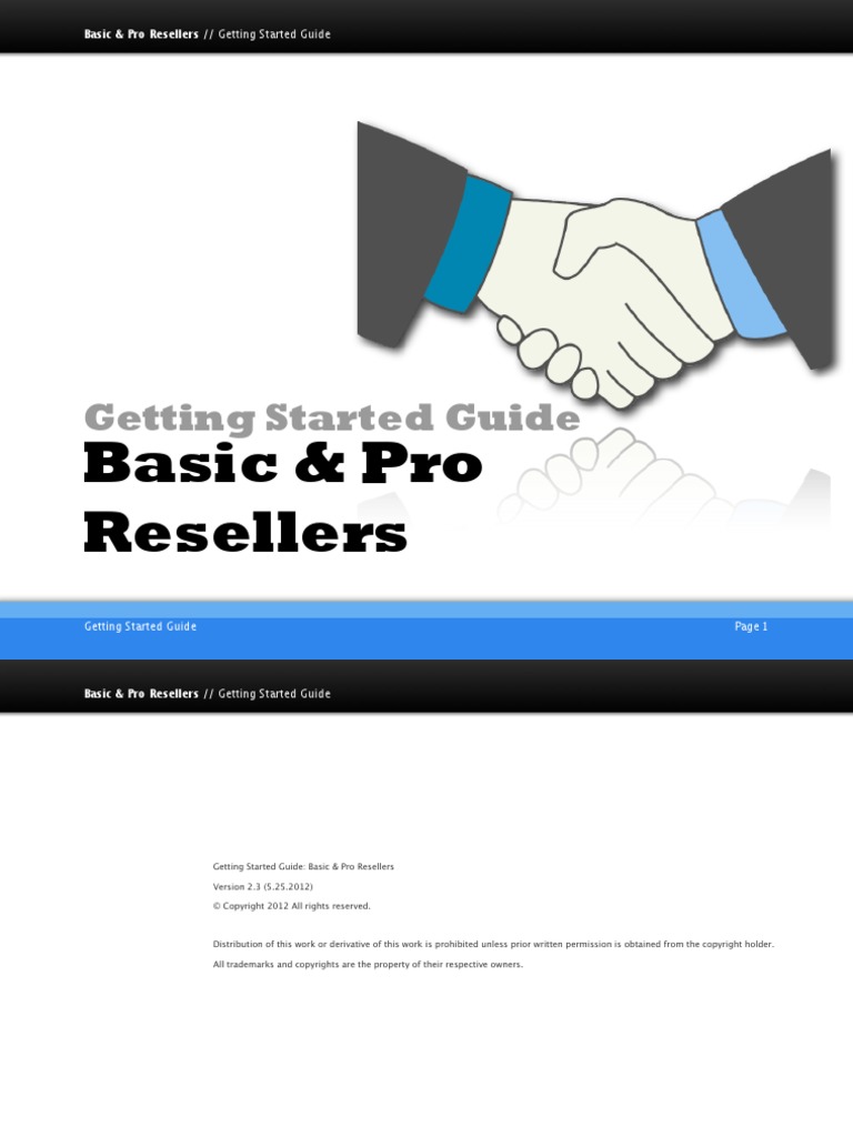 Getting Started Basic and Pro Reseller | PDF