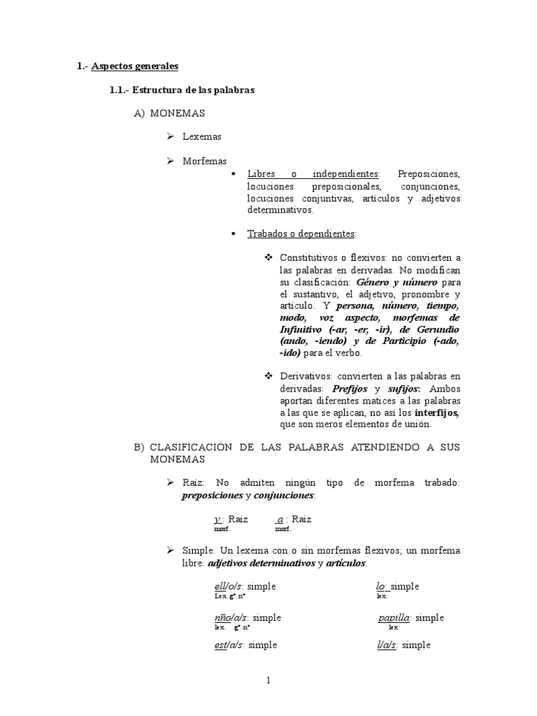 ANÁLISIS MORFOLÓGICO | Verbo | Reglas