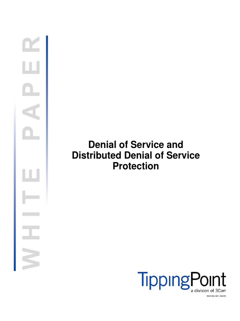 Denial of Service and Distributed Denial of Service Protection | PDF ...