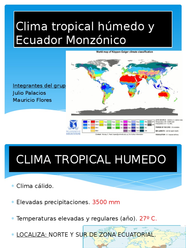 Clima Tropical Húmedo en Ecuador | PDF | Ciencias de la Tierra ...