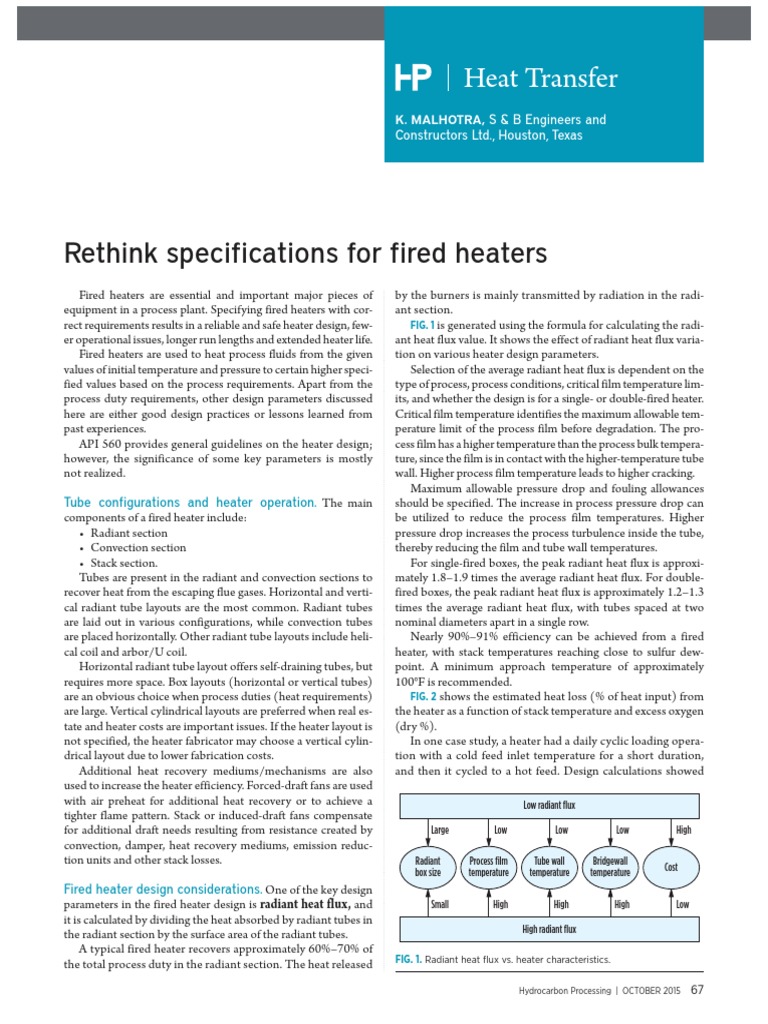 Rethink Specifications For Fired Heaters | PDF | Chimney | Hvac