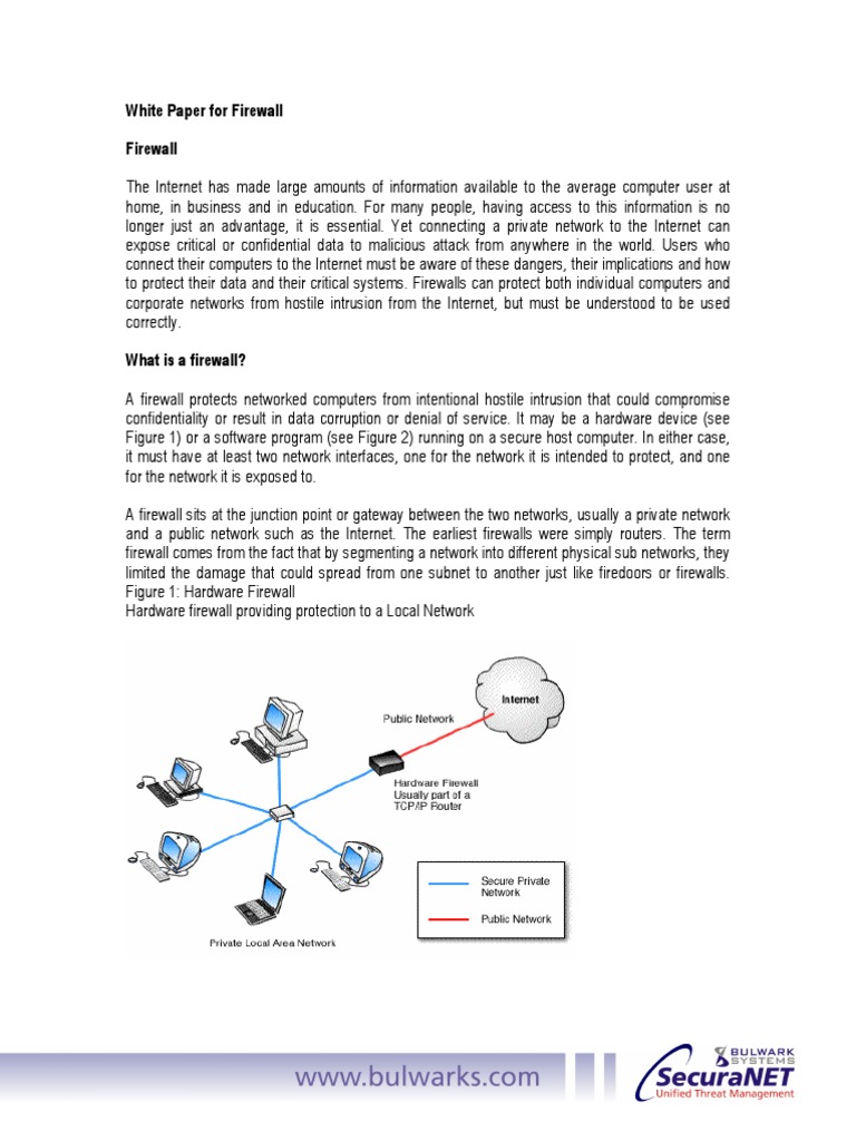 White Paper For Firewall Firewall | PDF | Firewall (Computing) | Proxy Server