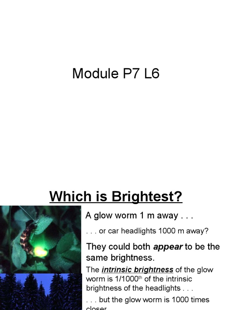 Module P7 L6 | PDF | Stars | Speed
