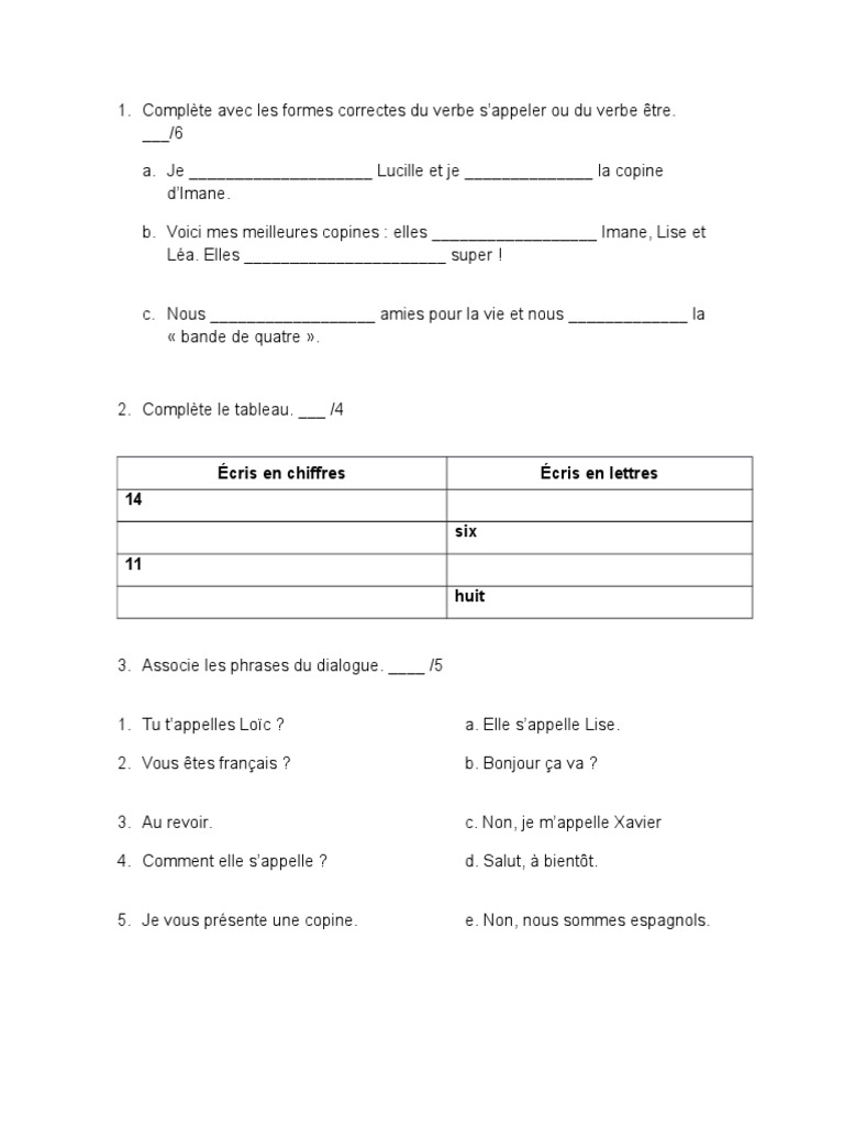 Adosphère 1 Test 1 | PDF