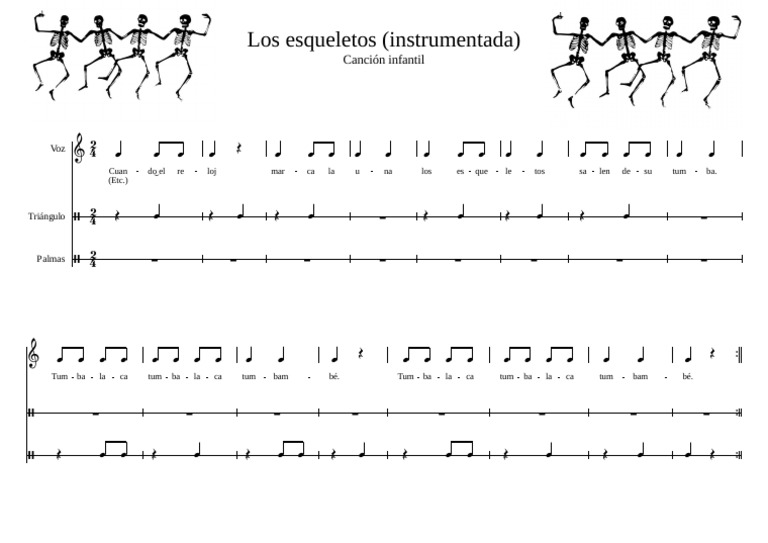 Los Esqueletos Instrumentada | PDF