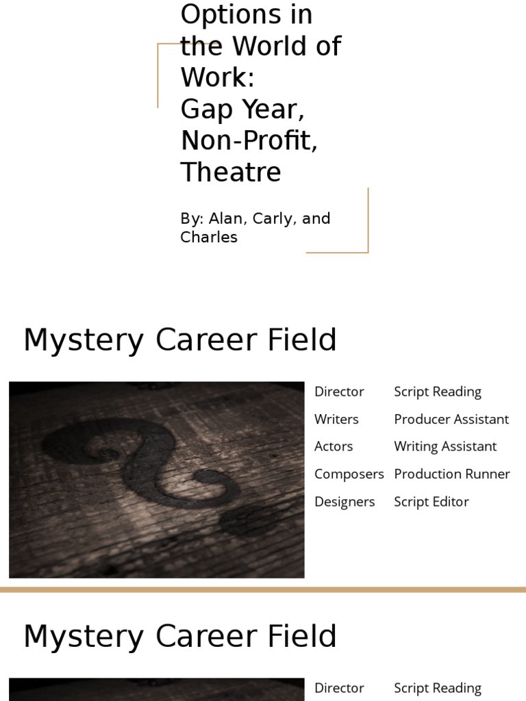 Options in The World of Work | PDF