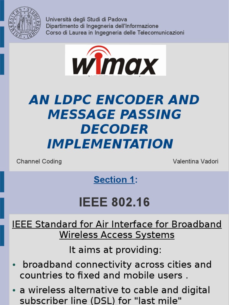 An Ldpc Encoder And Message Passing Decoder Implementation Pdf Forward Error Correction